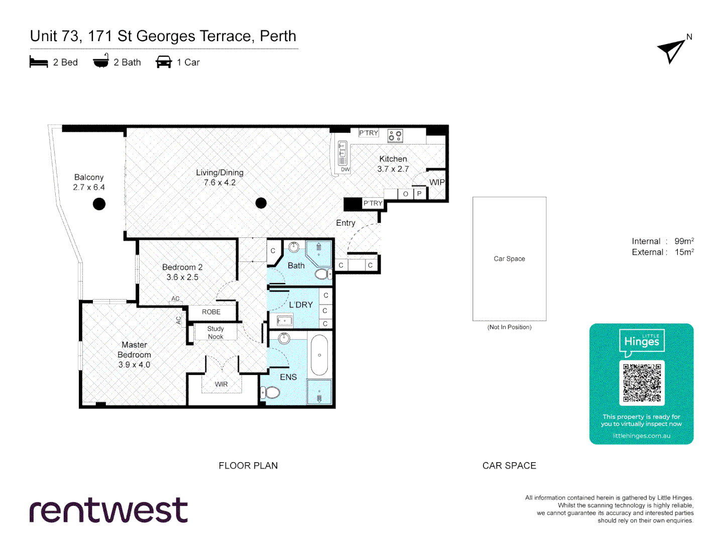 73/171 St Georges Terrace, Perth WA 6000 - Apartment For Rent | Domain