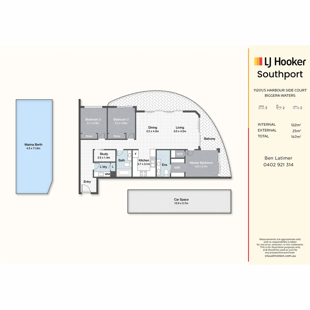 11201/5 Harbour Side Court, Biggera Waters QLD 4216 | Domain